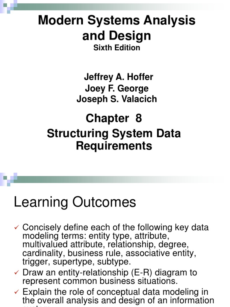 Week 09 Structuring System Data Requirements | PDF | Conceptual Model ...