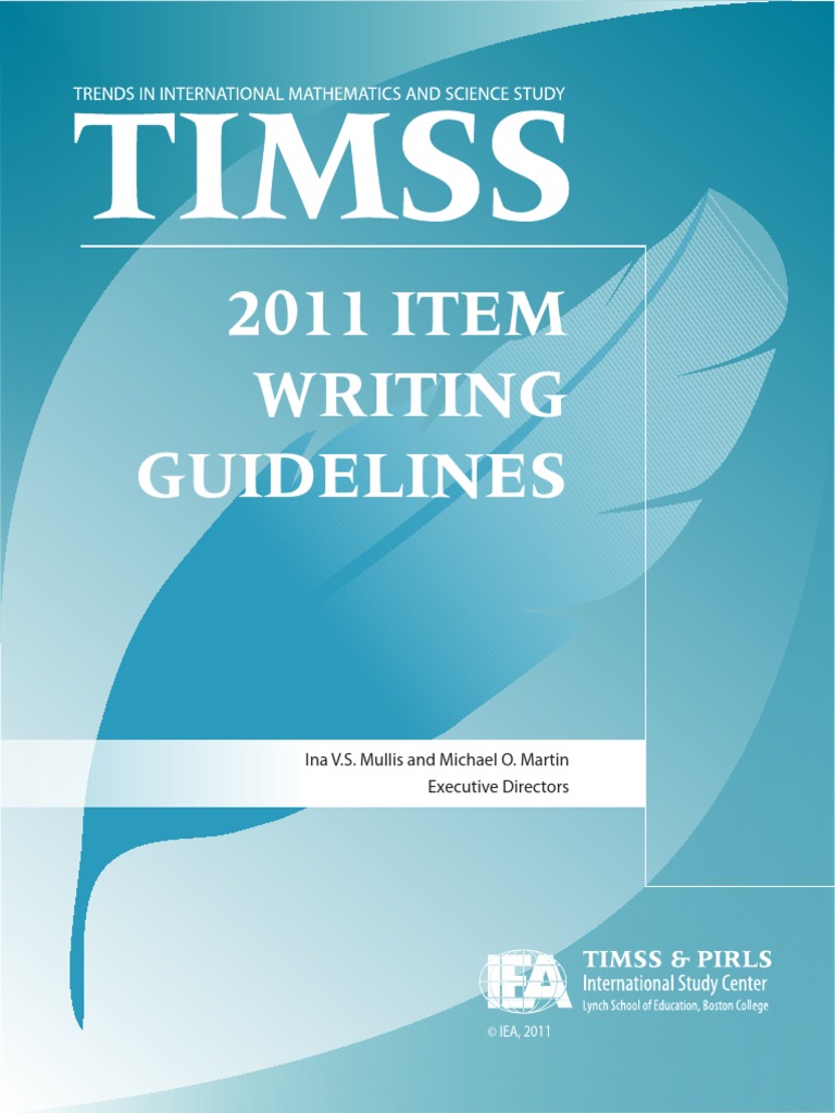 TIMSS 2011 Item Writting Guidelines | PDF | Multiple Choice ...