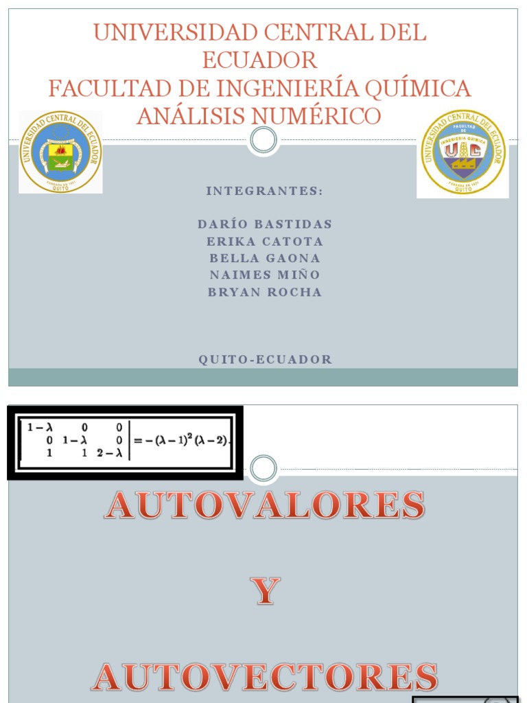 Autovalores y Autovectores | PDF | Valores propios y vectores propios ...