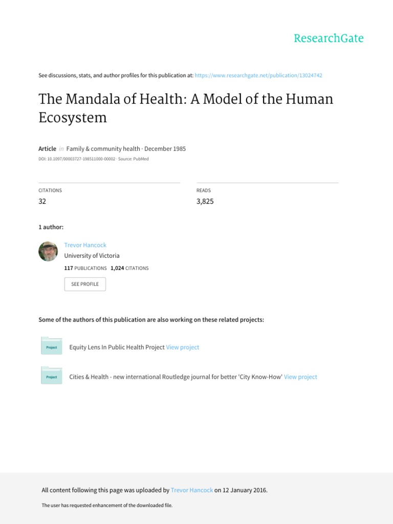The Mandala of Health Model | PDF