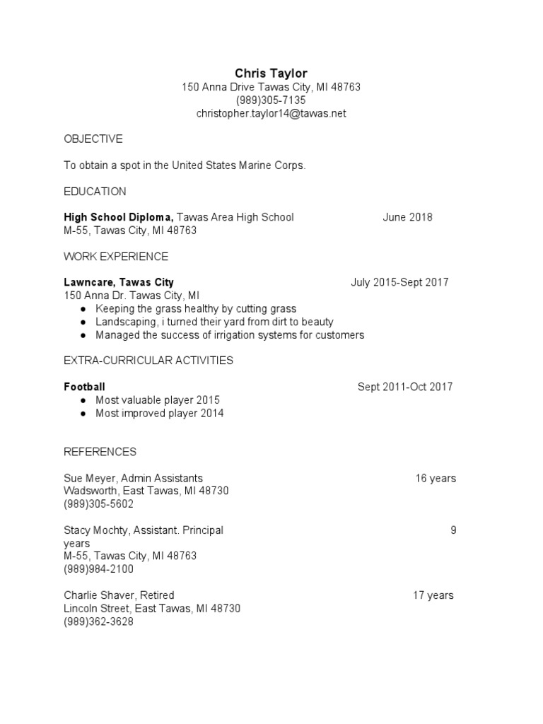 Christopher Taylor - Rough Draft Resume | PDF | Nature