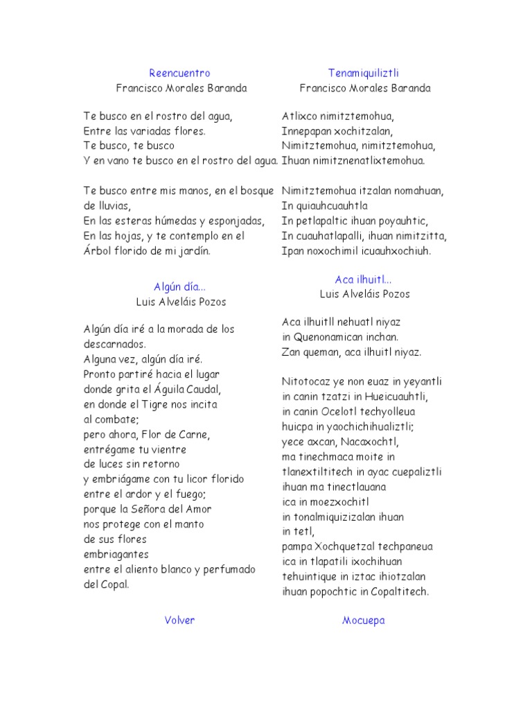 Poemas Indígenas | PDF | Naturaleza