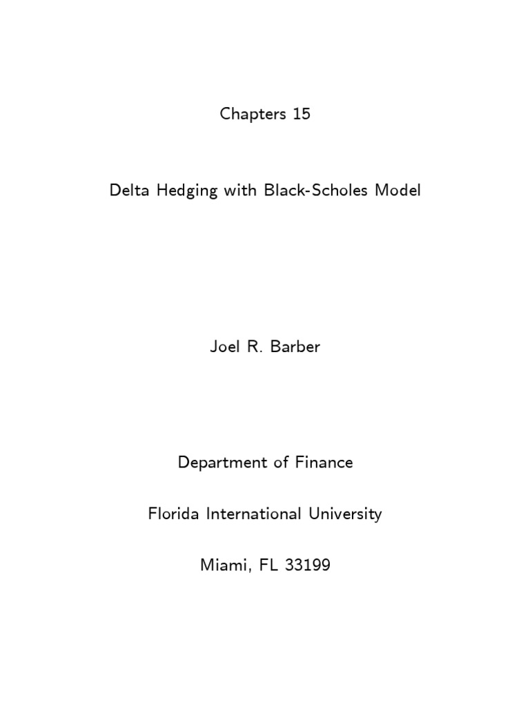 Delta Hedging Strategies Explained | PDF | Greeks (Finance) | Option ...