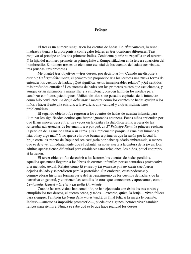 Prólogo | PDF | Cuentos de hadas | Blanco como la nieve