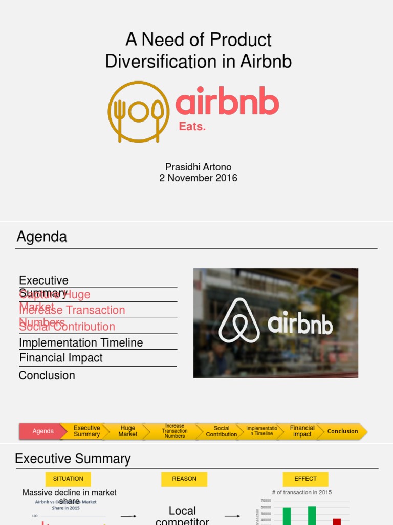 A Need of Product Diversification in Airbnb: Eats | PDF | Airbnb ...
