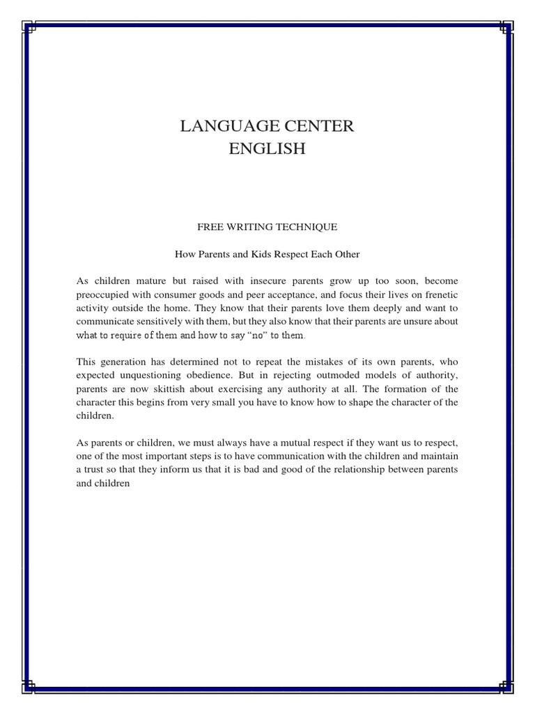 Free Writing Thecnique | PDF