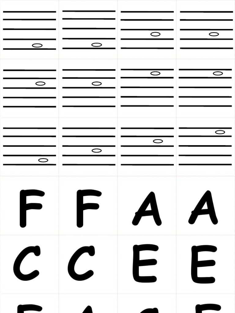 Piano Keyboard Letter Matching Game | PDF | Musicology | Notation