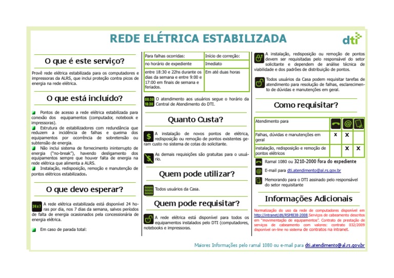 Rede El Trica Estabilizada PDF | PDF | Engenharia Elétrica | Rede de computadores