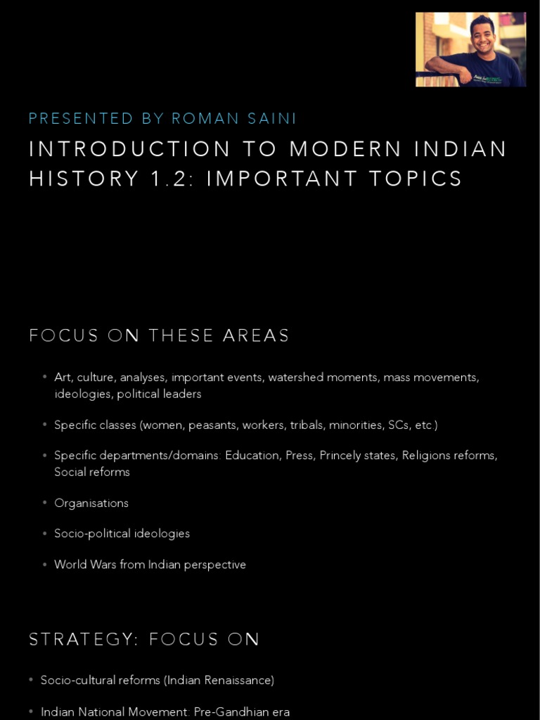 Introduction To Modern Indian History 1.2 | PDF