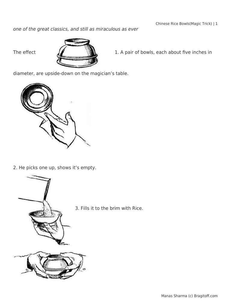 Chinese Rice Bowls (Magic Trick) | PDF