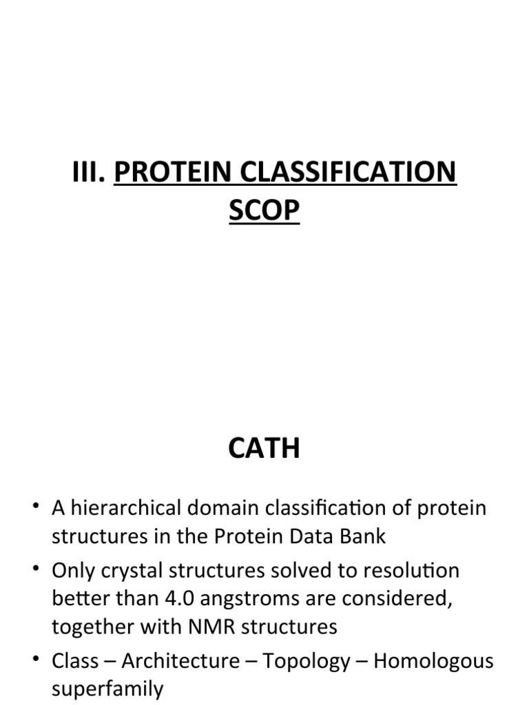 Iii. Protein Classification Scop | PDF | Protein Domain | Cell Biology