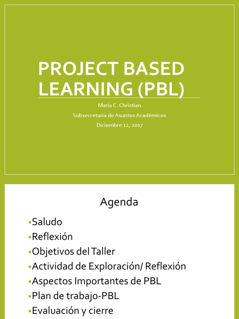PBL Presentation | PDF | Método de enseñanza | Evaluación