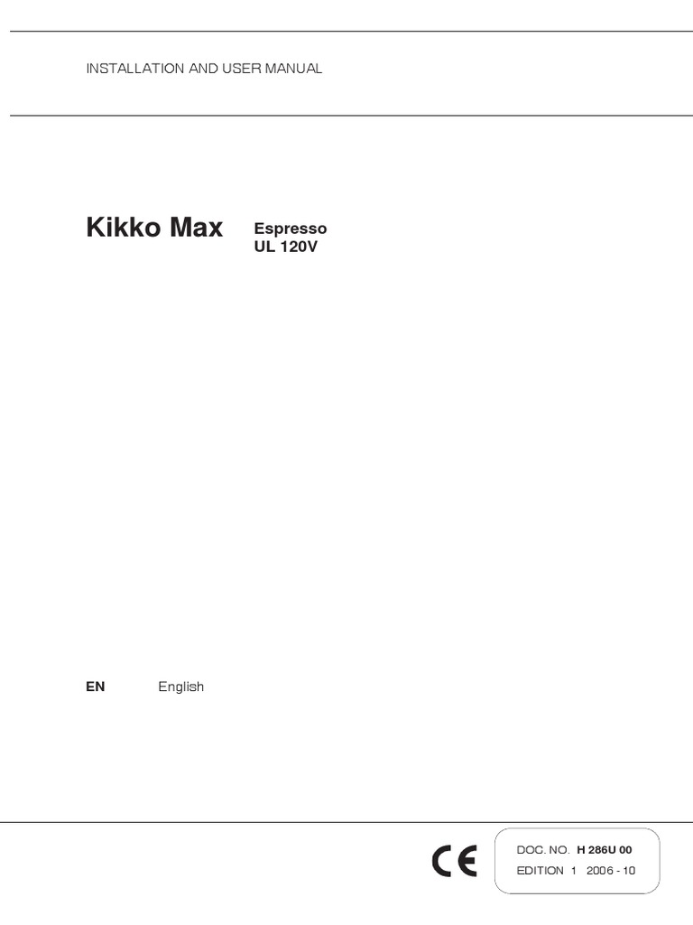 Manual Necta Kikko Max | PDF