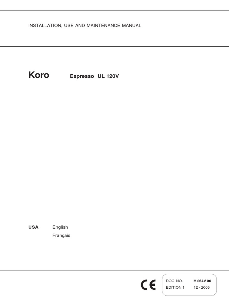 Manual Necta Koro | PDF