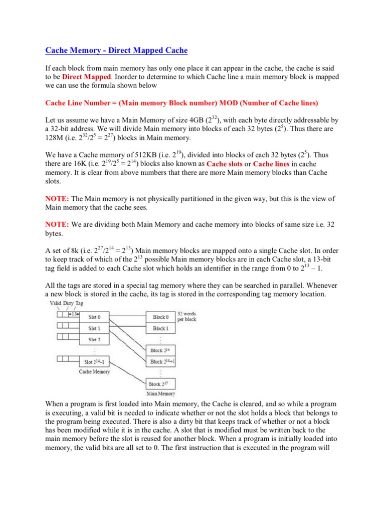 Cache Memory | Download Free PDF | Cpu Cache | Computer Data Storage