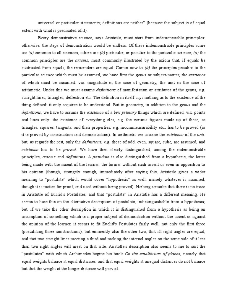 Universal or Particular Statements | PDF | Axiom | Geometry