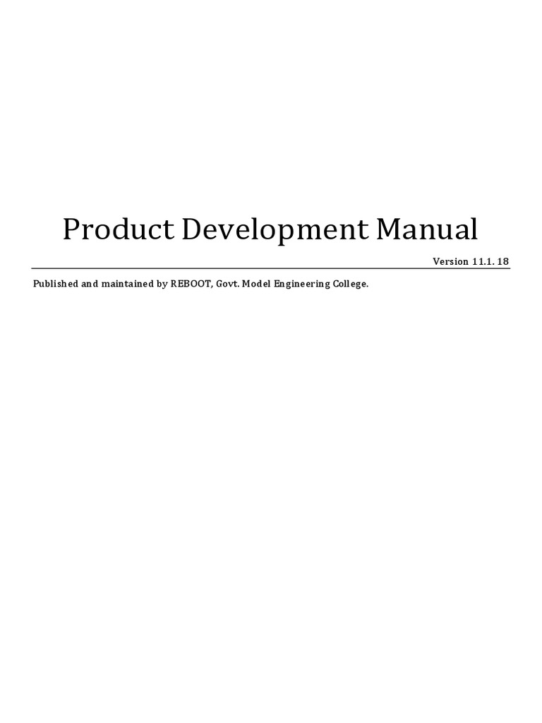 Product Development Manual | PDF | Embedded System | Application Software