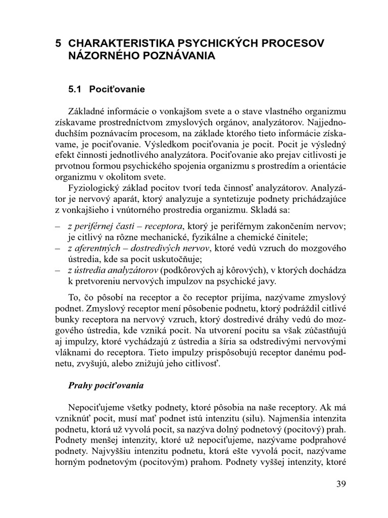 Kognitivna Psychológia - 3. | PDF