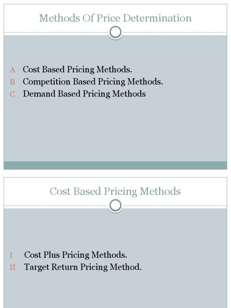 Going Rate Pricing | PDF