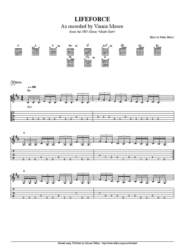 Vinnie Moore - Lifeforce PDF | PDF