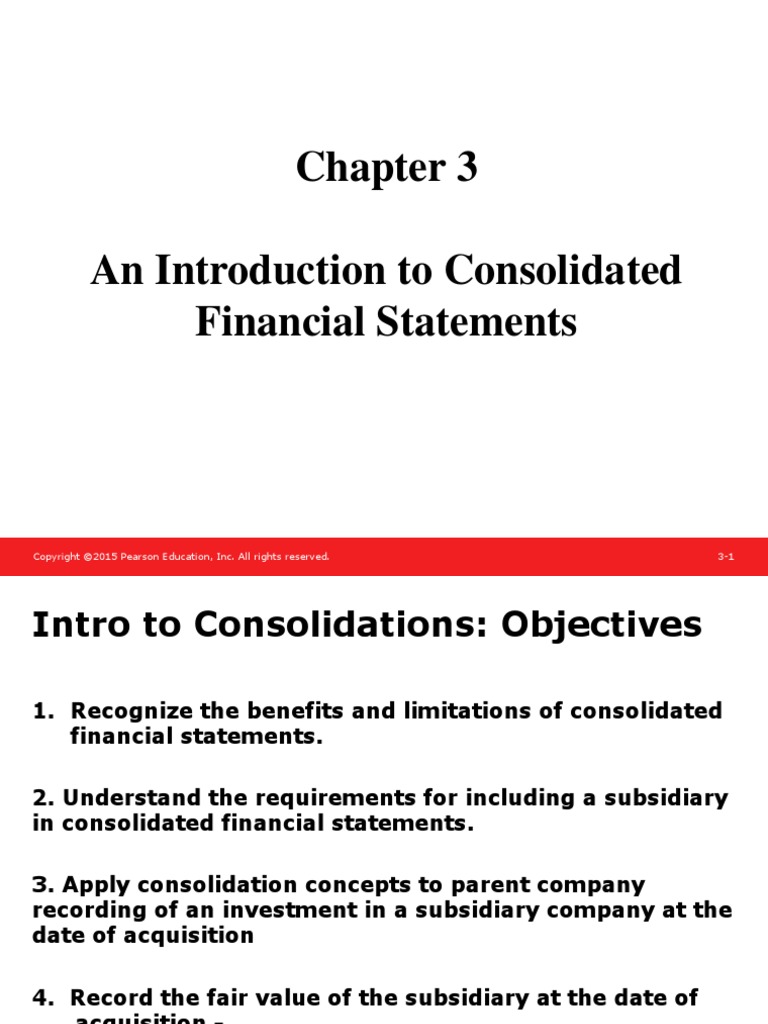 Chapter 3 An Introduction To Consolidated Financial Statements - STD ...