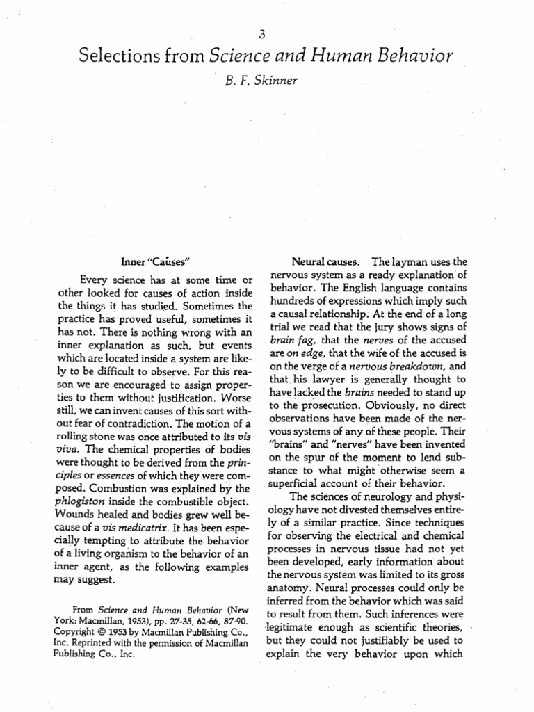 Skinner, B. F. (1953) Selections From Science And Human Behavior.pdf ...