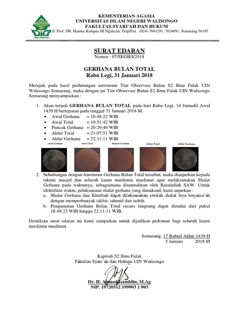 Surat Edaran Gerhana | PDF Surat Edaran Gerhana | PDF