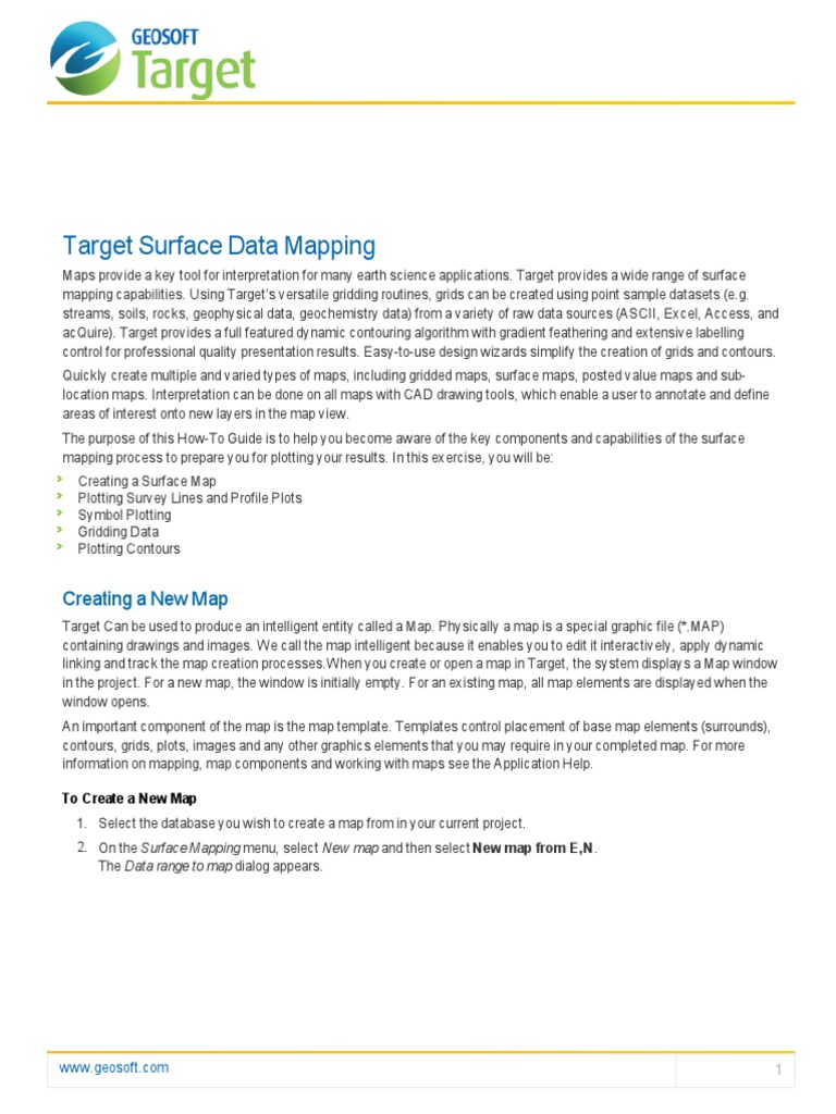Target Surface Data Mapping 2 | PDF | Button (Computing) | Contour Line