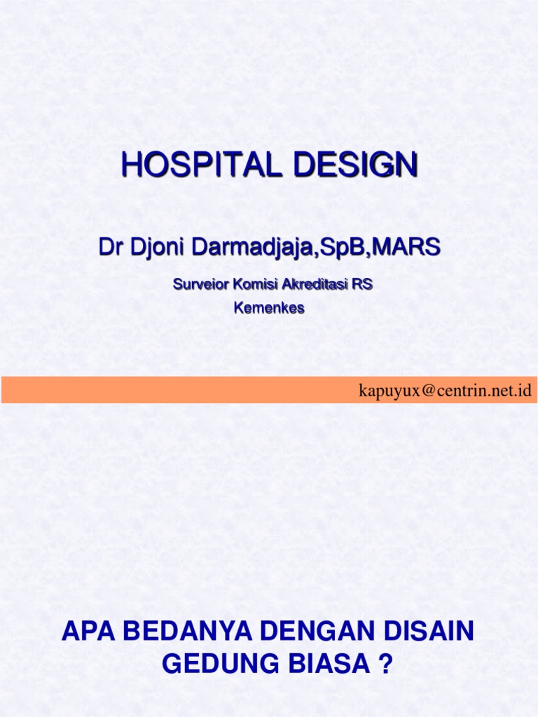 Hospital Design: DR Djoni Darmadjaja, SPB, Mars | PDF | Control (Social And Political) | Cognition