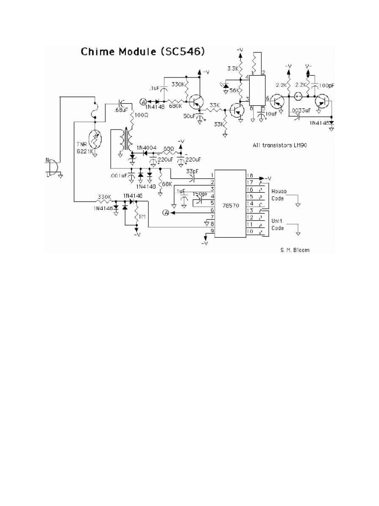 X10 Chime Module Schematic-Sc546 | PDF