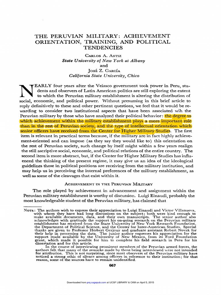 The Peruvian Military - Carlos Astiz, José García | PDF | Officer ...