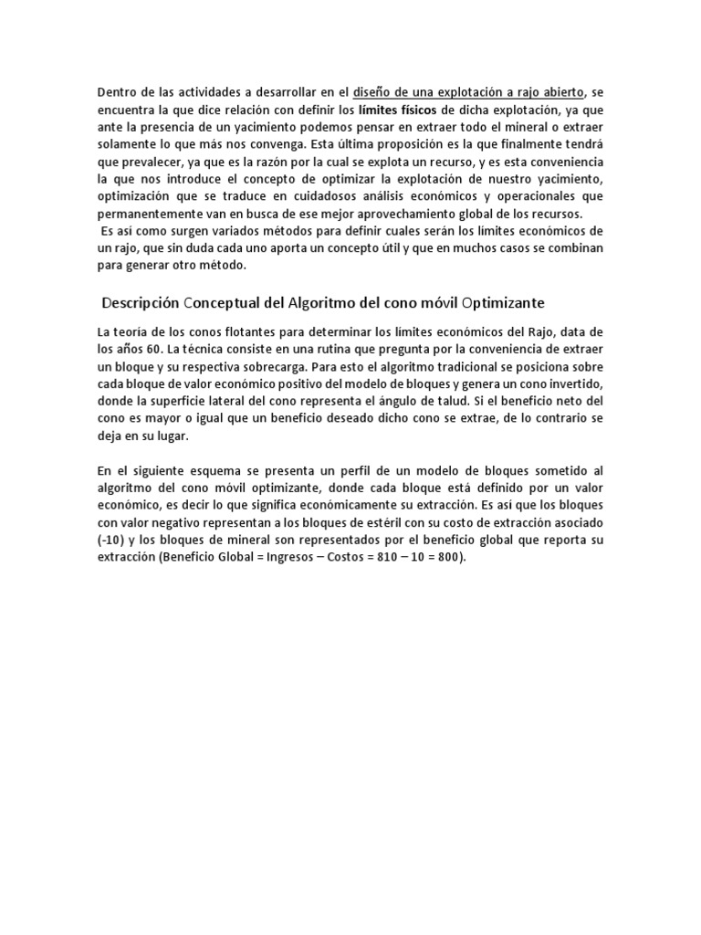 Pit Optimo Algoritmo de Lerch Grossman | PDF | Algoritmos | Beneficio (economía)