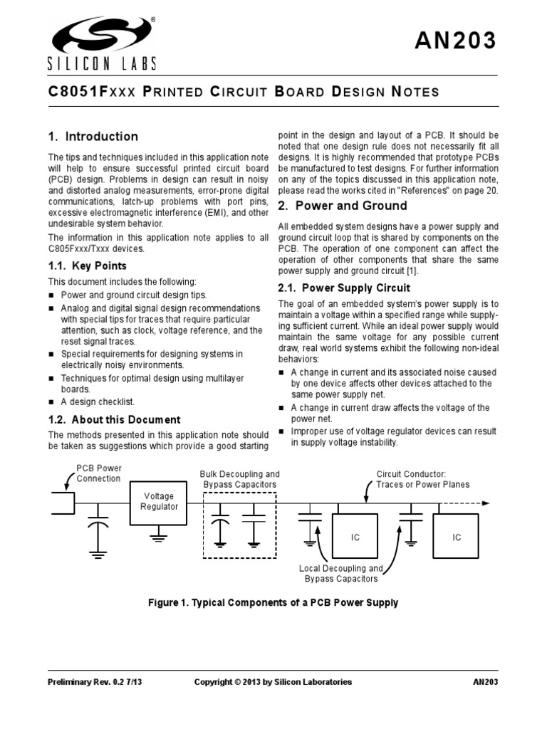 C8051F P C B D N: XXX Rinted Ircuit Oard Esign Otes | PDF | Capacitor ...
