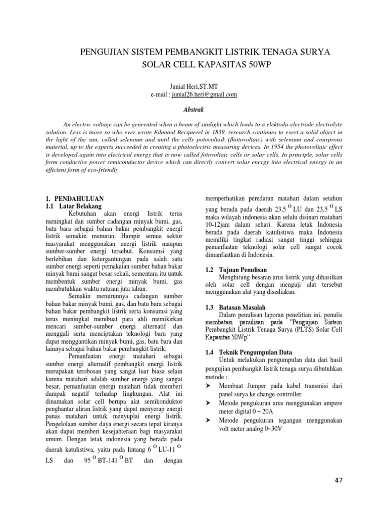 Pengertian PLTS PDF | PDF