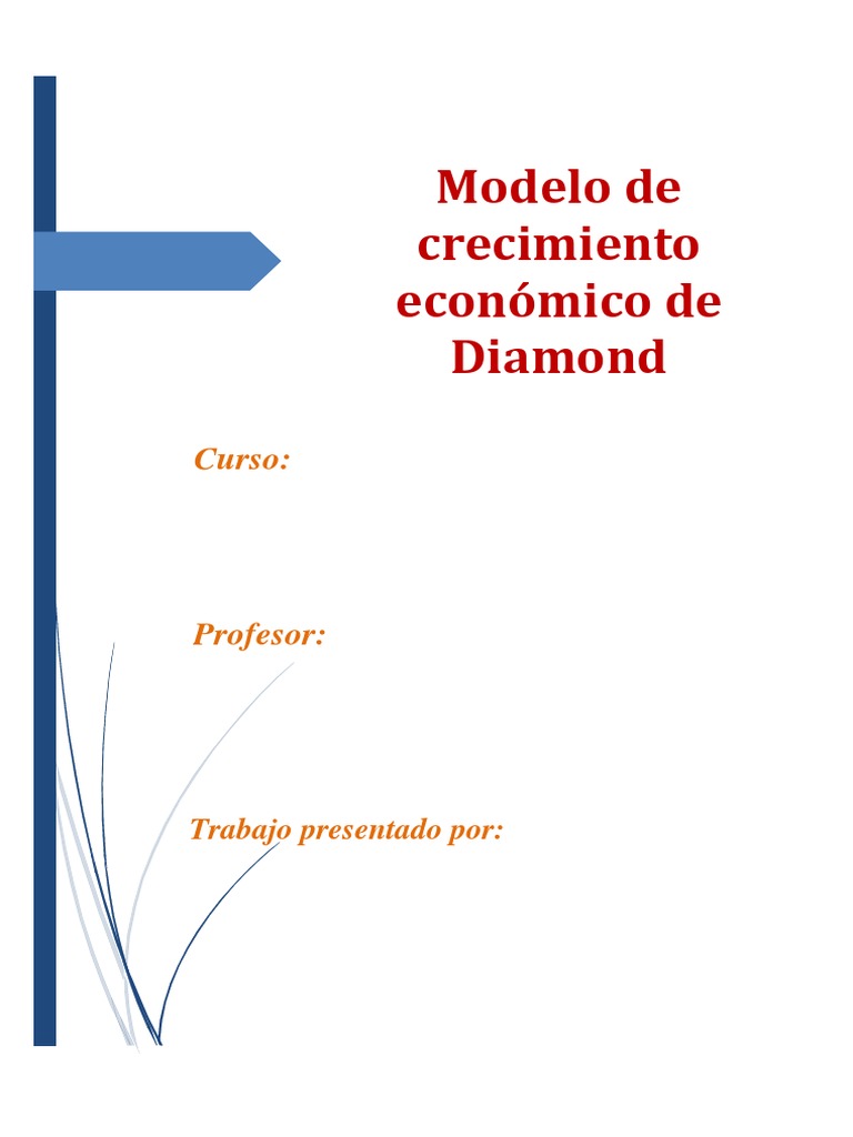Modelo de Diamond | PDF | Crecimiento económico | Los consumidores