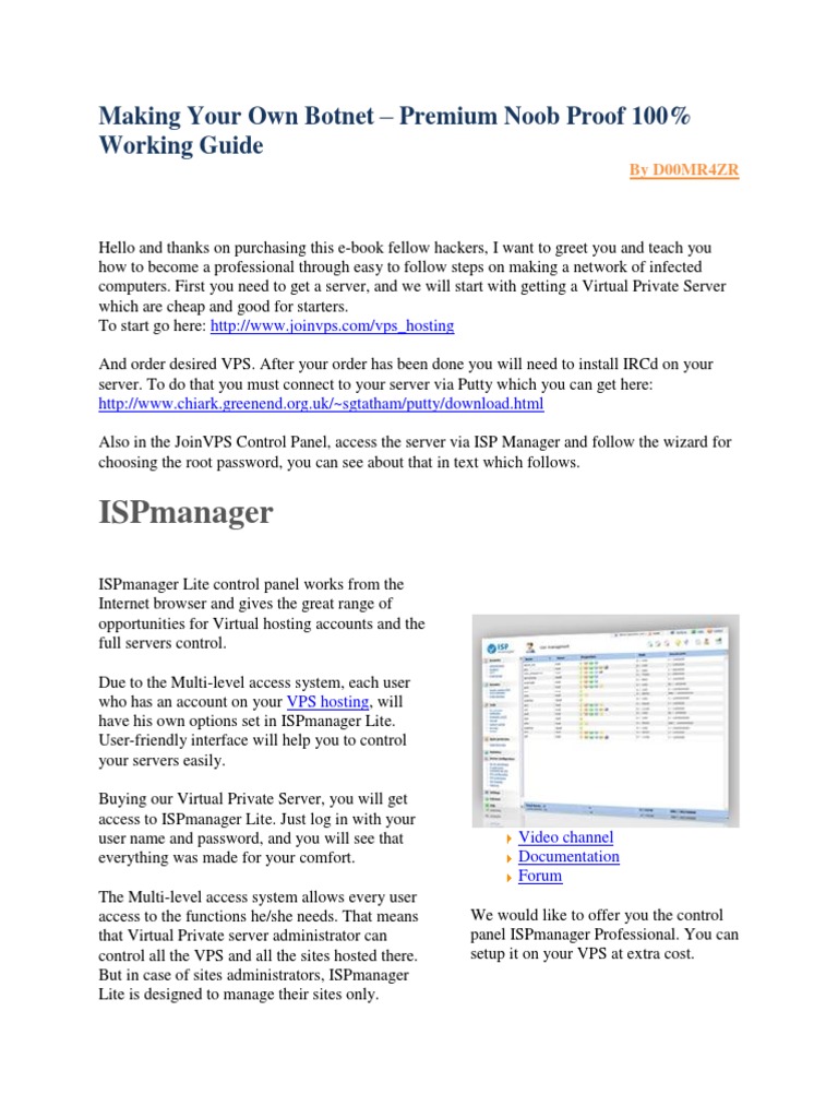 Building Your Very Own Botnet PDF | PDF | Internet Relay Chat ...