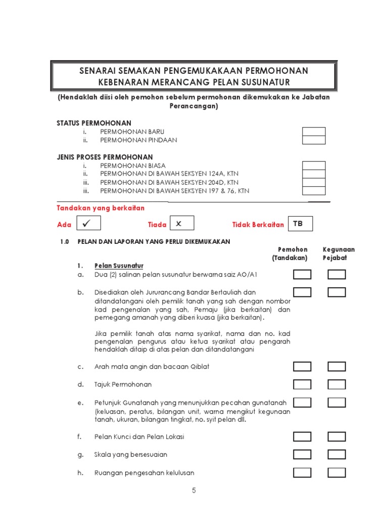 Senarai Semakan Dokumen Mbsa | PDF