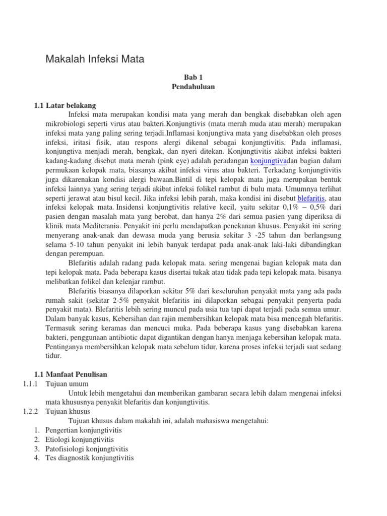 Makalah Infeksi Mata | PDF