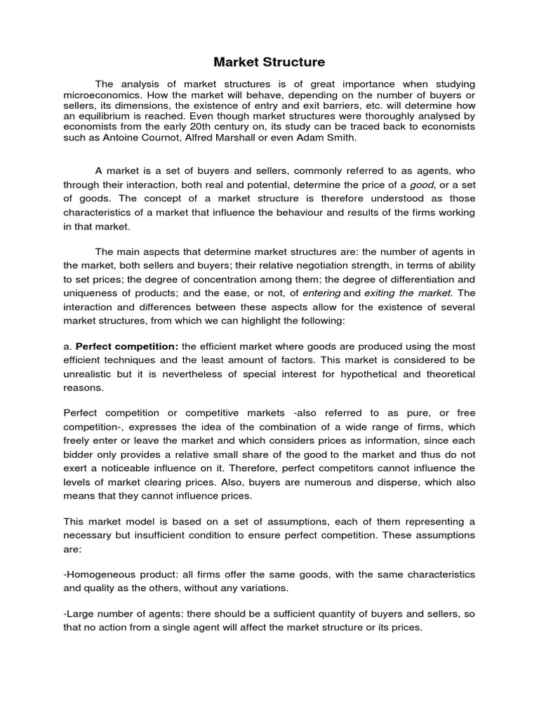 Market Structure | PDF | Monopoly | Oligopoly