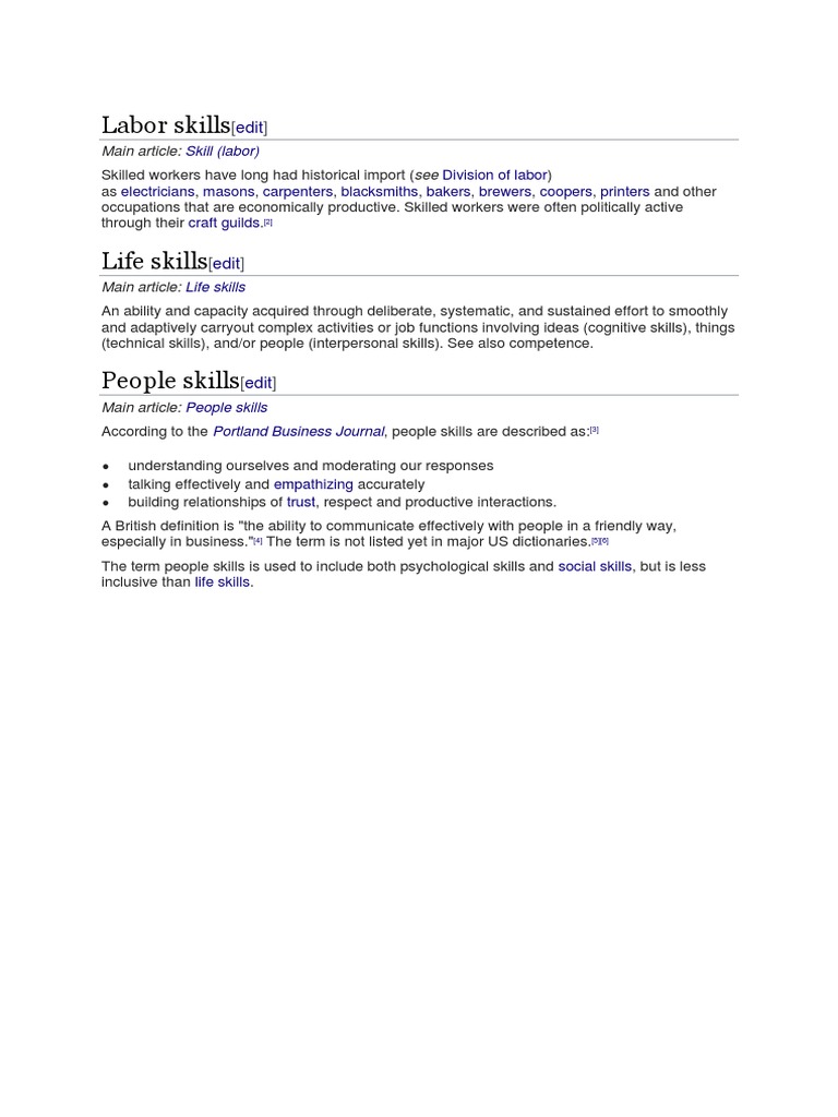 Labor Skills: Division of Labor Electricians Masons Carpenters ...