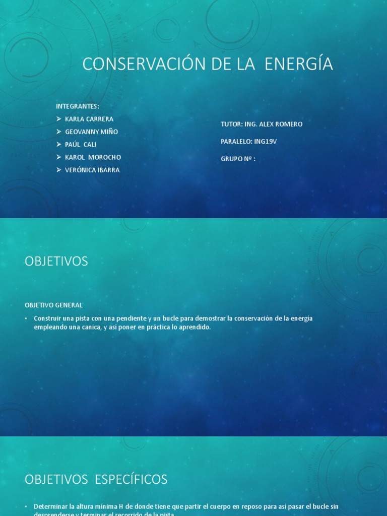 Conservación de La Energía Proyecto Fisica | PDF | Aceleración ...