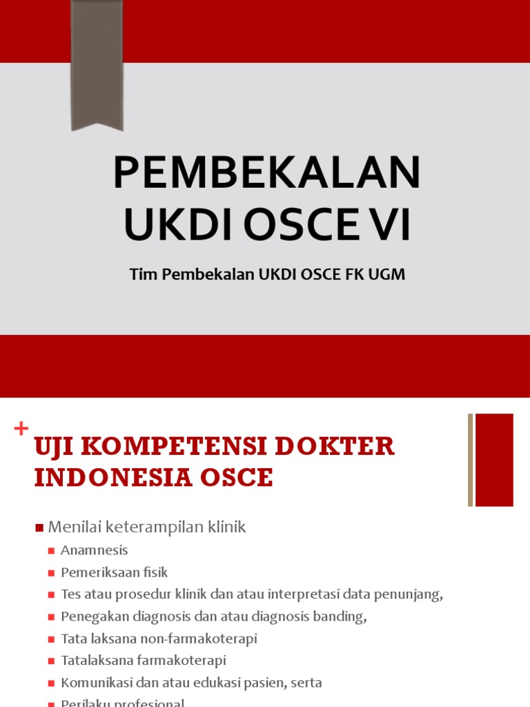 Pembekalan Ukdi Osce Vi - FK Ugm | PDF