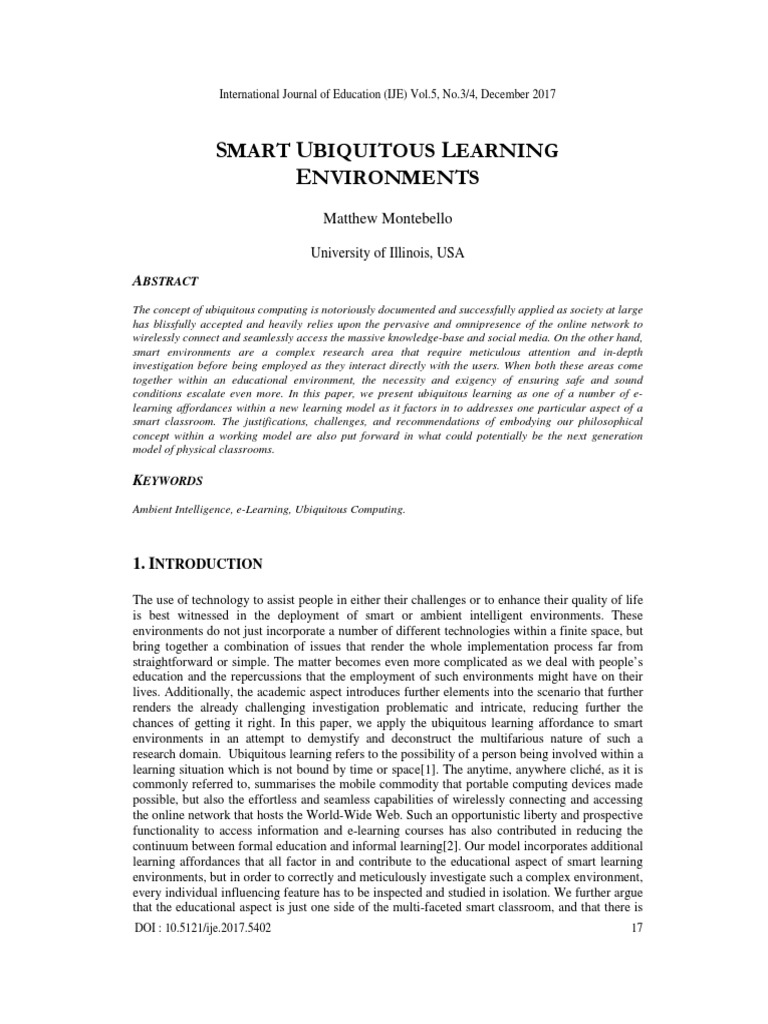 Smart Ubiquitous Learning Environments | Download Free PDF ...