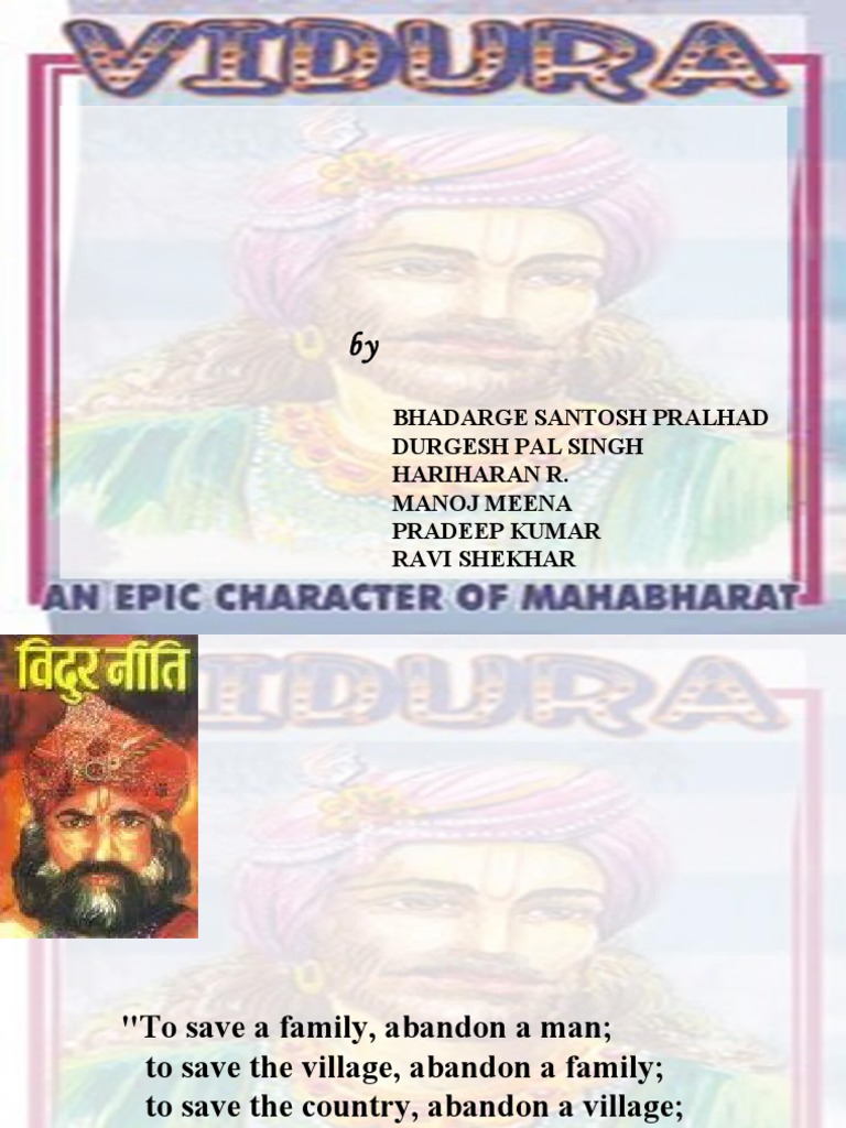 Vidur The Management Techniques | PDF | Mahabharata | Ancient Indian ...