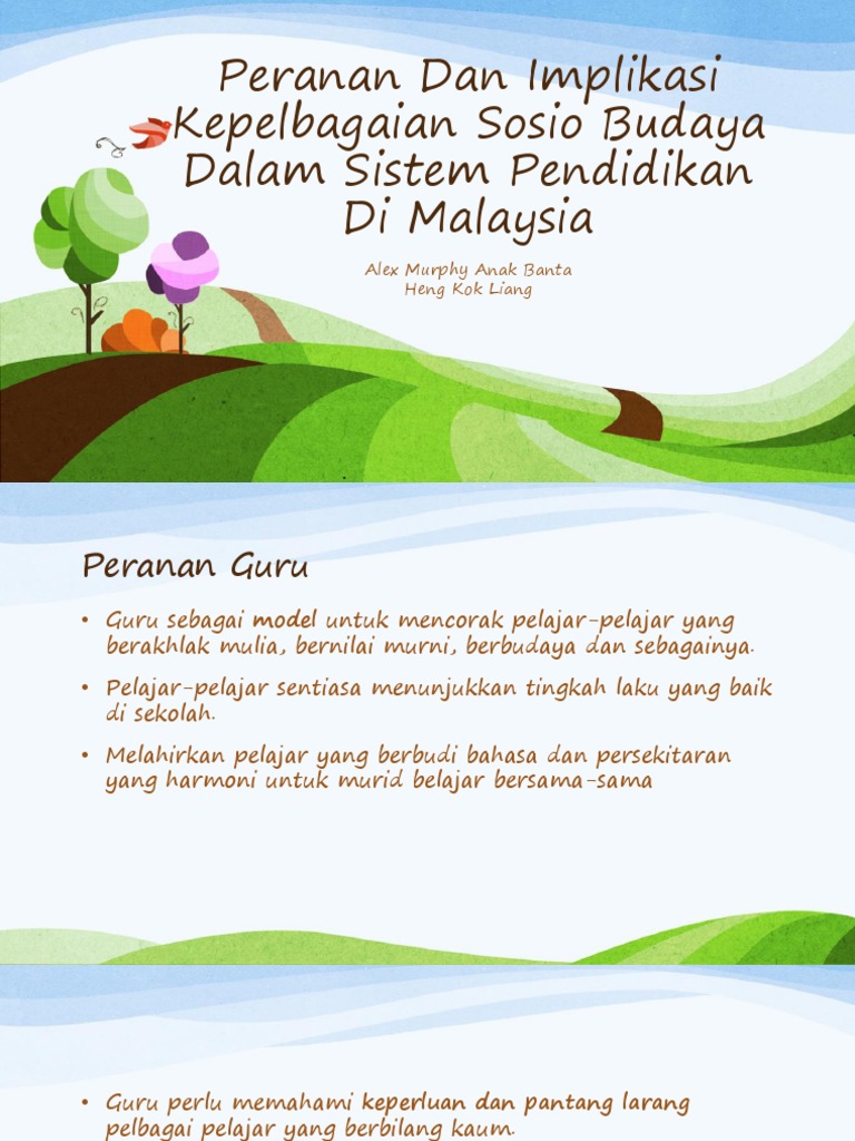 EDUP 3073 Topik 4 Peranan Dan Implikasi Kepelbagaian Sosiobudaya Dalam Sistem Pendidikan Di ...