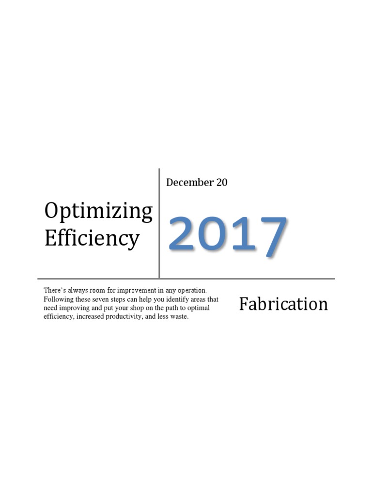 Optimizing Efficiency: Fabrication | PDF | Lean Manufacturing ...