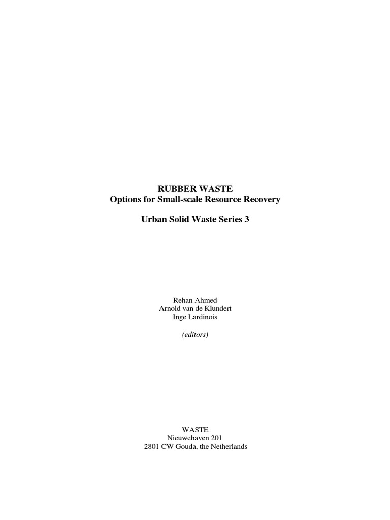 Rubber Waste | PDF | Natural Rubber | Recycling