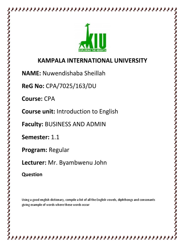 Using A Good English Dictionary, Compile A List of All The English ...