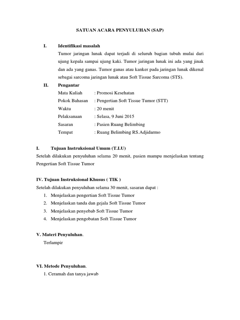 Sap STT | PDF | Kesehatan Holistik