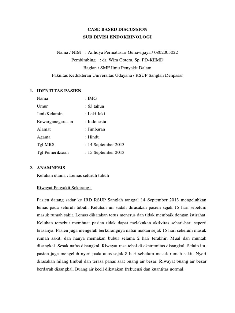 Case Based Discussion | PDF